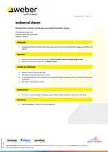 webercal decor | Saint-Gobain Portugal S.A.