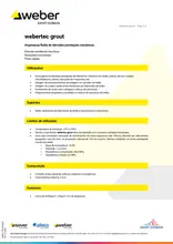 webertec grout | Saint-Gobain Portugal S.A.