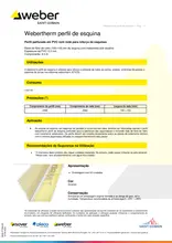 webertherm perfil de esquina | Saint-Gobain Portugal S.A.